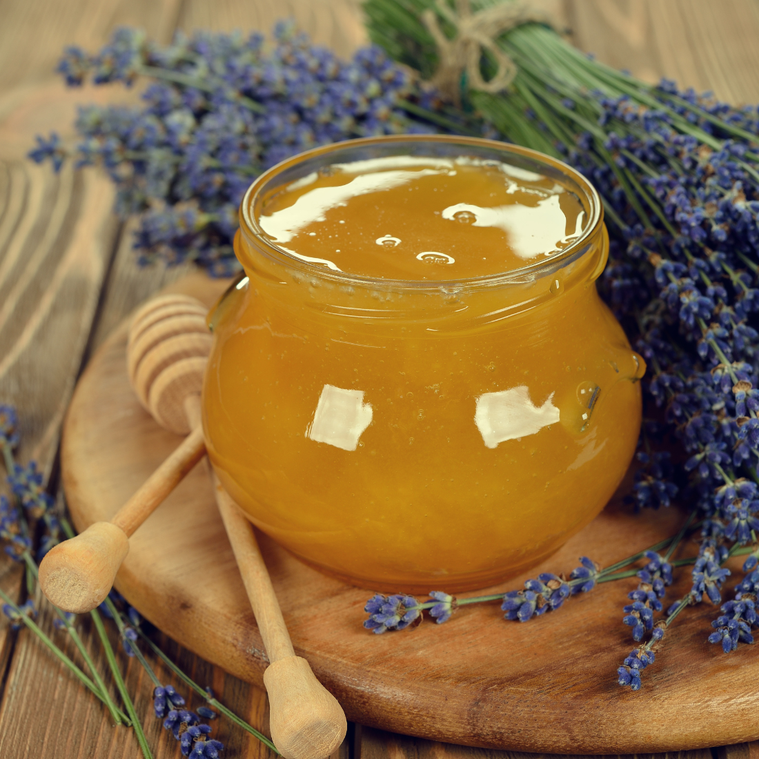 Gourmet Honey Basket with Handcrafted Olive Wood Spoon Blue Sage Honey ...